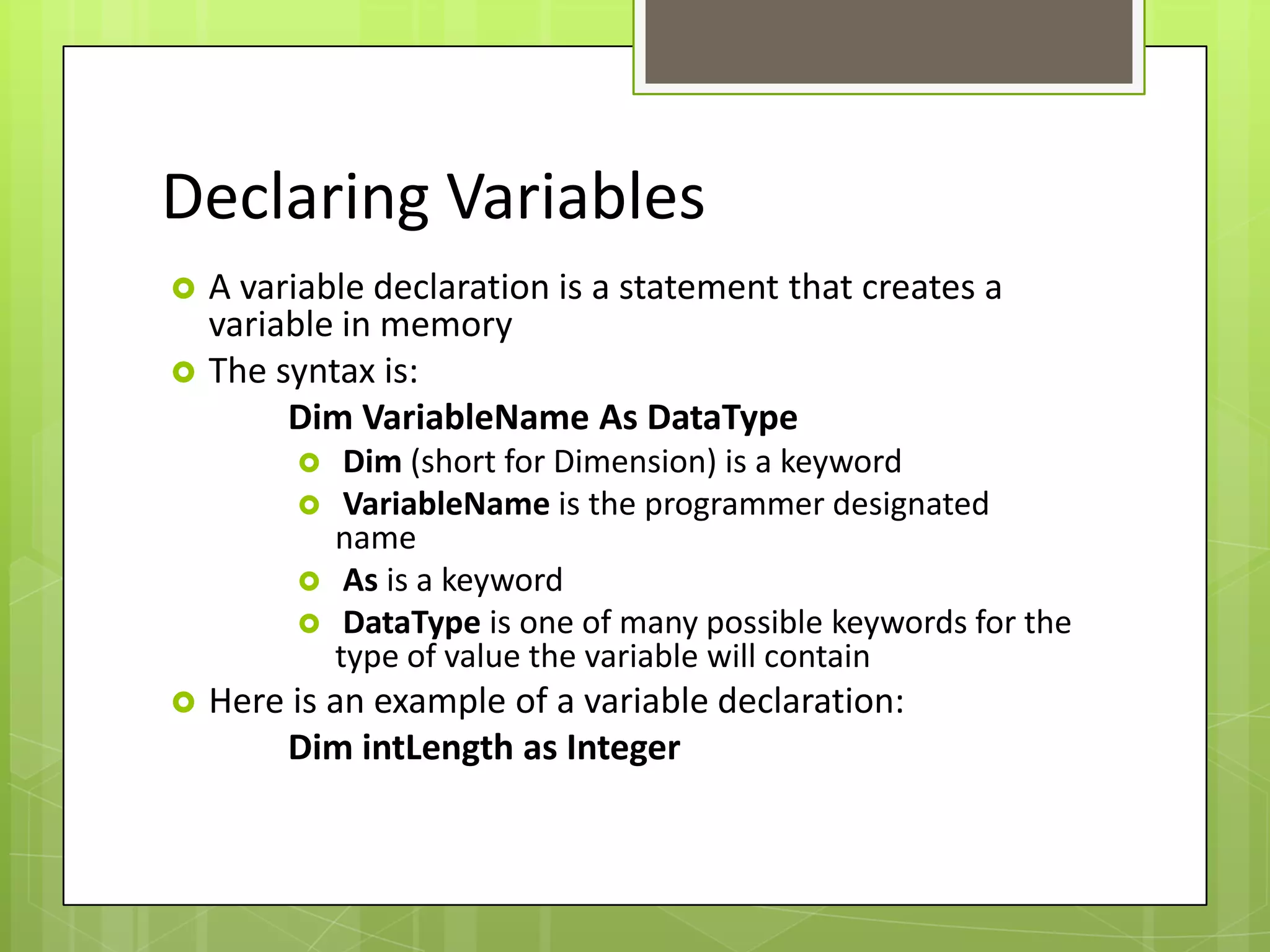 Variables and calculations_chpt_4 | PPTX
