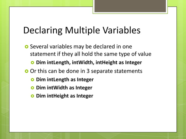 Variables and calculations_chpt_4 | PPT