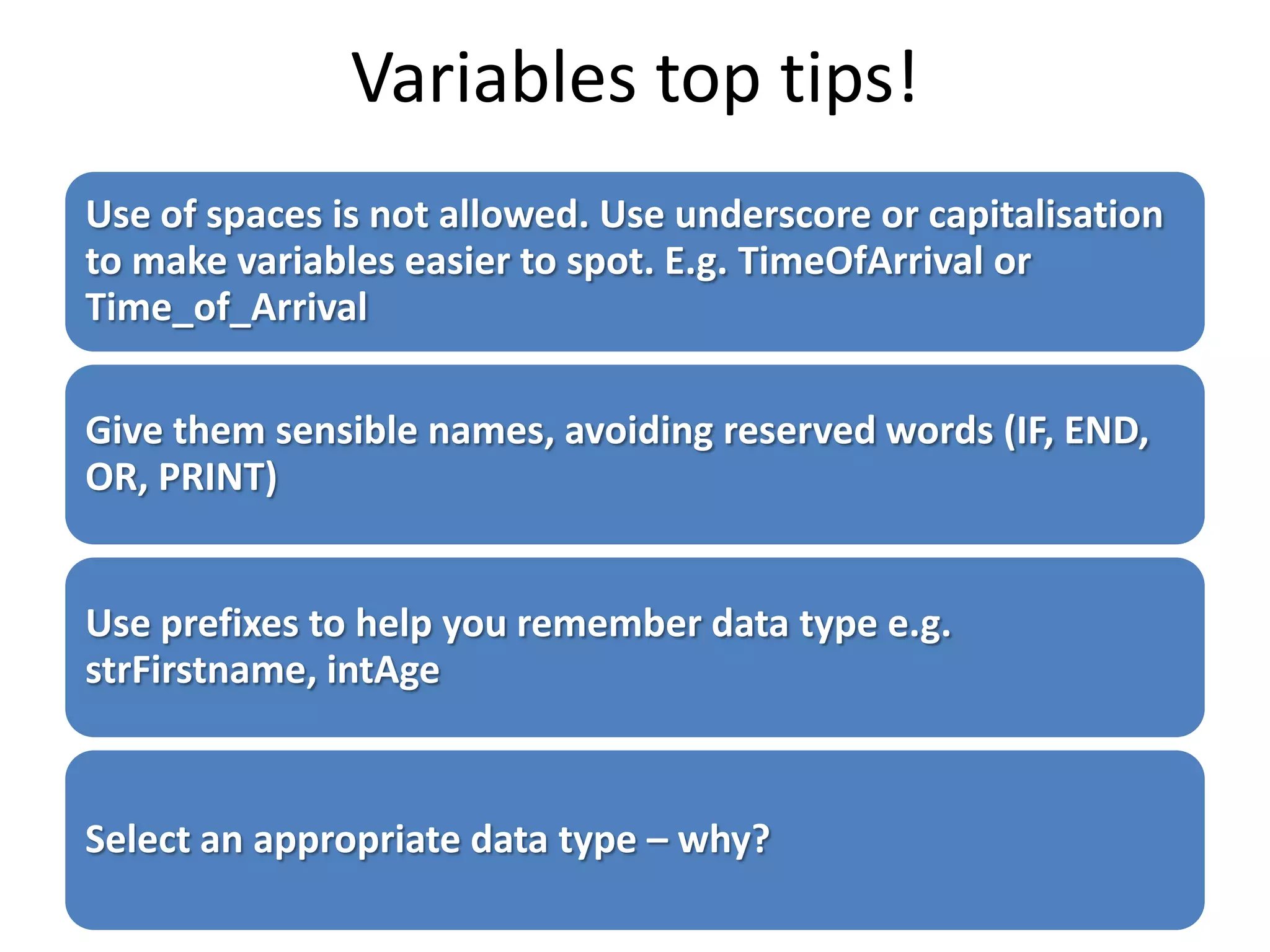 Variables and constants | PPTX Variables and constants | PPTX