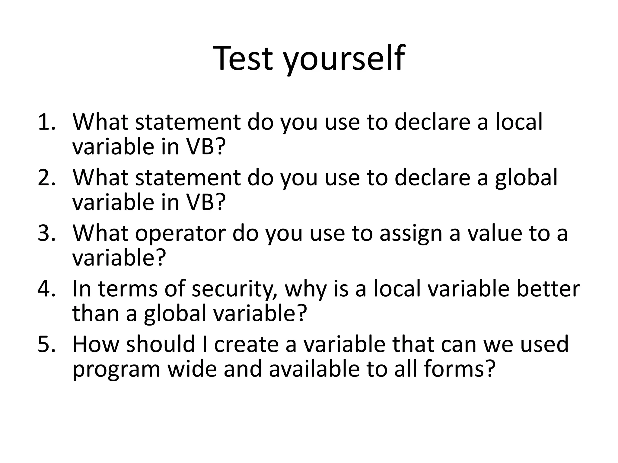 Variables and constants | PPTX