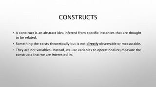 Variables and constructs | PPTX | Science