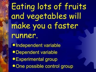 Variables And Controls Practice | PPT | Nutrition | Healthy Living
