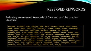 Variables and data types in C++ | PPTX