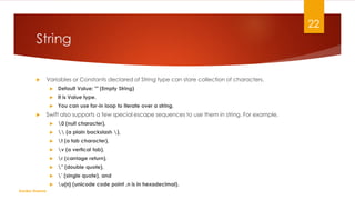 Variables and data types IN SWIFT | PDF