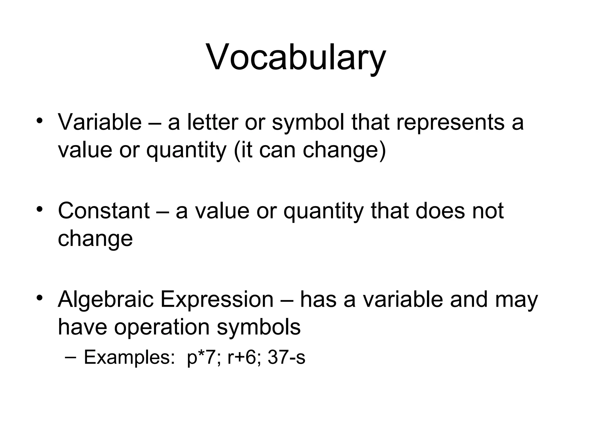 Variables And Expressions | PPT