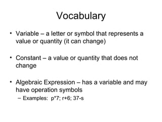 Variables And Expressions | PPT