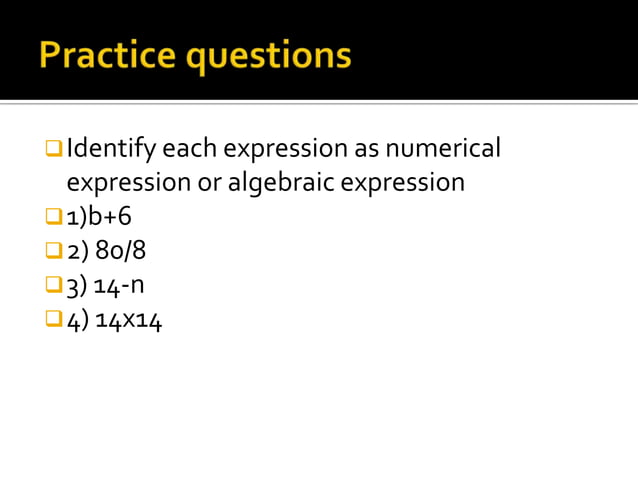 Variables and expressions | PPTX