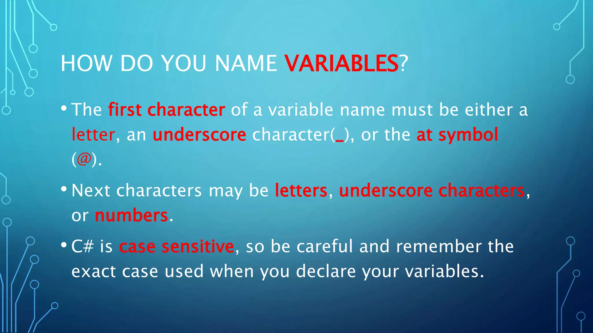 Lesson 3: Variables and Expressions | PPT
