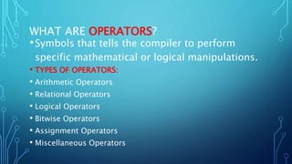 Lesson 3: Variables and Expressions | PPT