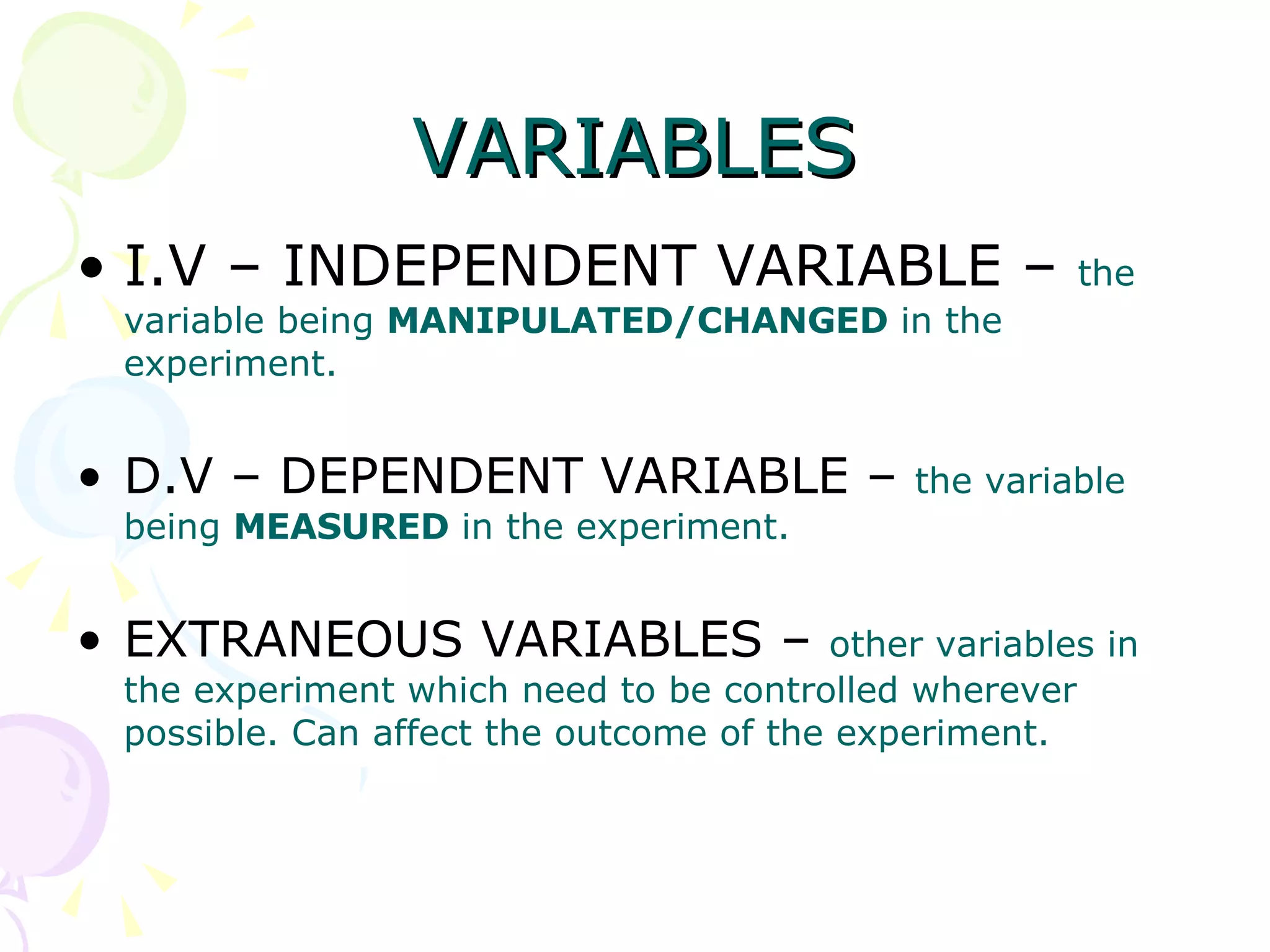 Variablesandhypotheses | PPT | Free Download