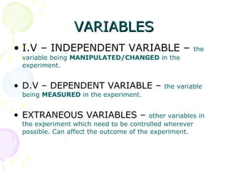 Variablesandhypotheses | PPT