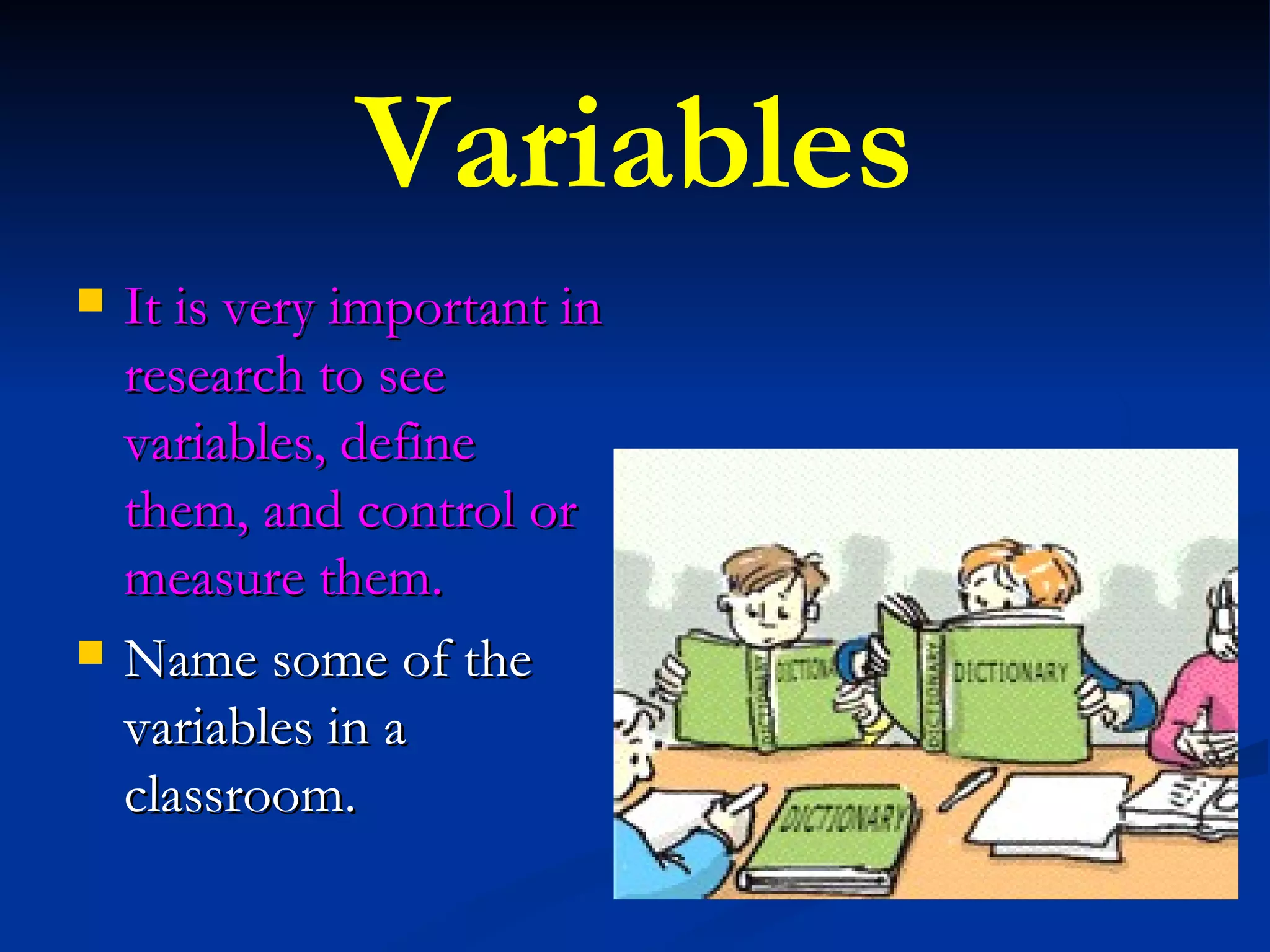 Variables And Measurement Scales | PPT | Science