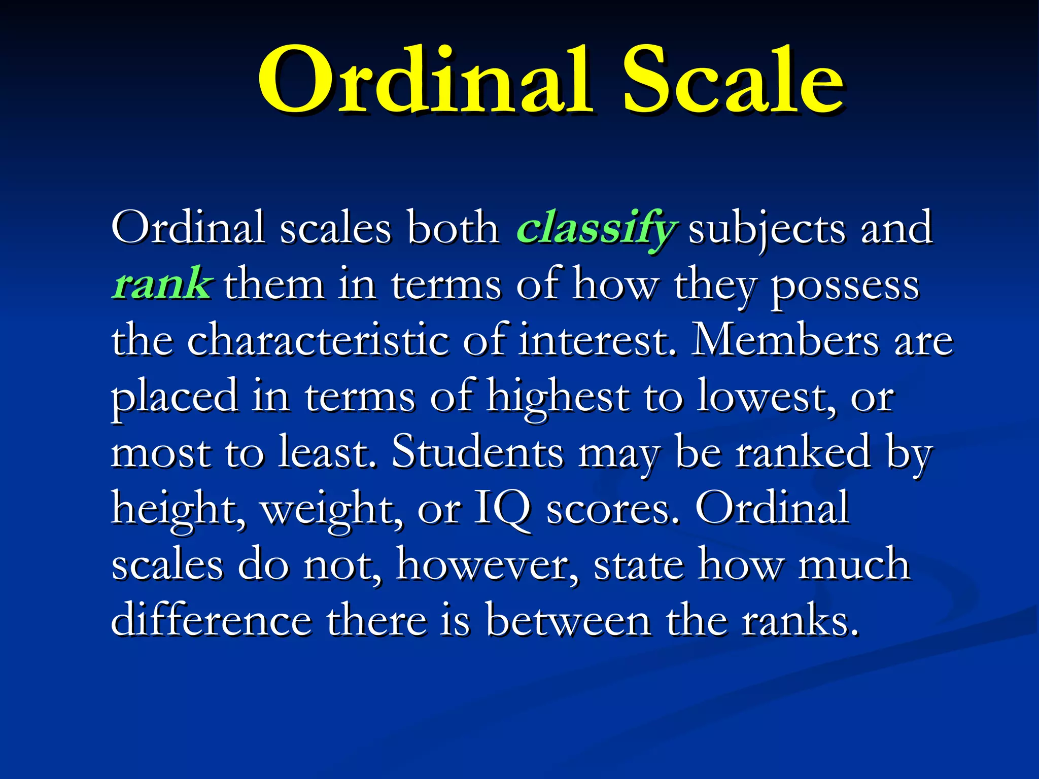 Variables And Measurement Scales | PPT | Science