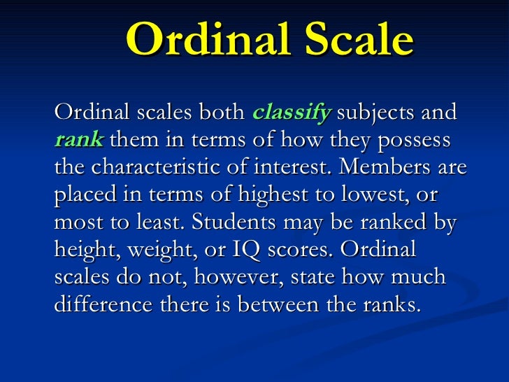 Variables And Measurement Scales
