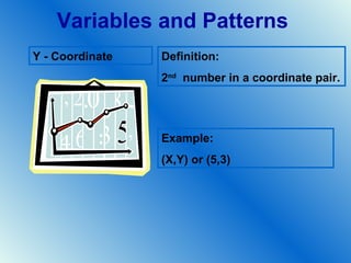 Variables and patterns vocabulary | PPT