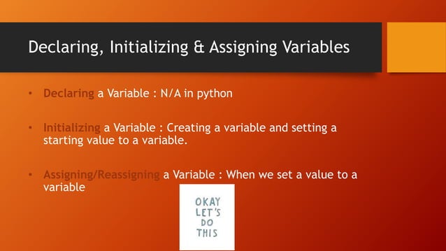 Variables and Statements | PPT