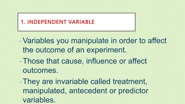 VARIABLES AND THEIR USES.pptx | Physics | Science
