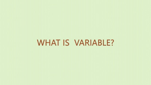 VARIABLES AND THEIR USES.pptx | Physics | Science