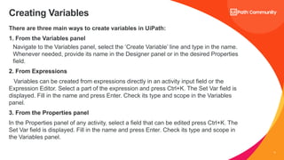 Variables, Arguments & Imports.pptx