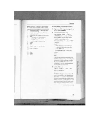 Variables chapter 2 php book | PDF