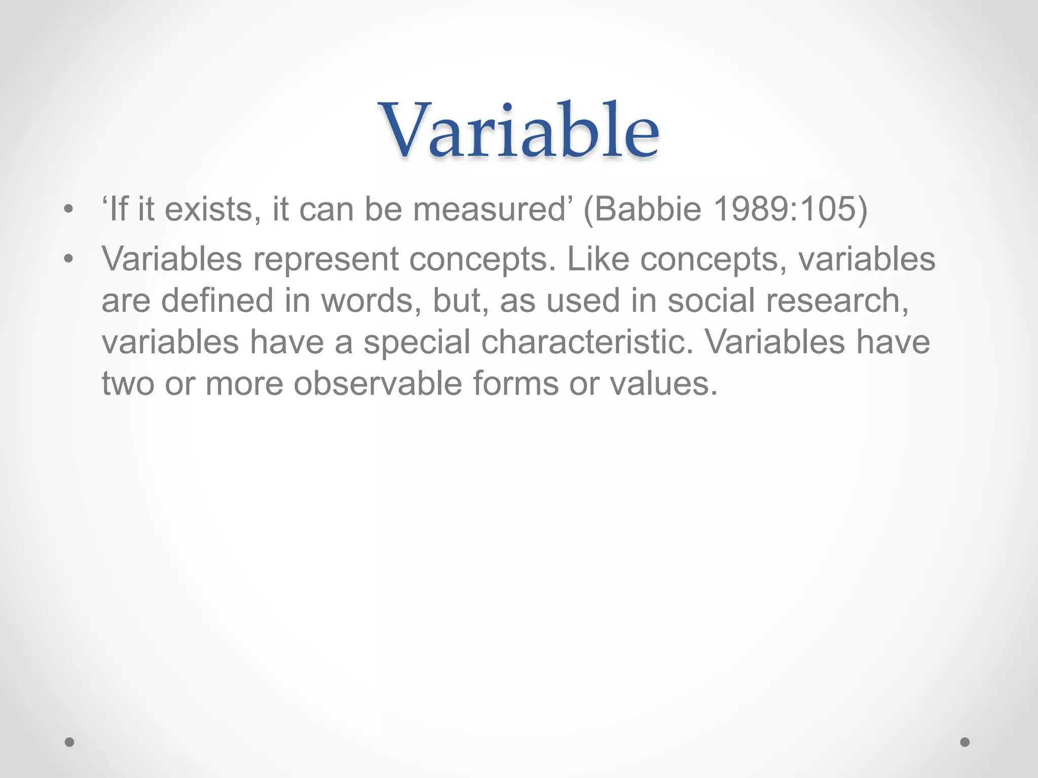 Variables & concepts | PPT