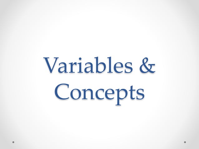 Variables & concepts | PPT | Science