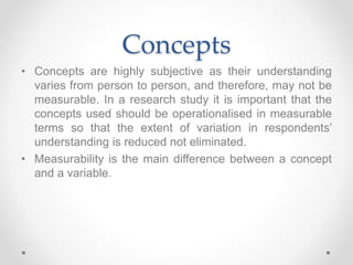 Variables & concepts | PPT