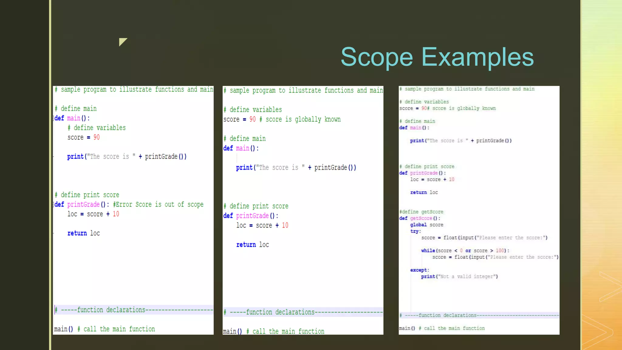 Variable Scope Pptx Programming Languages Computing 5312