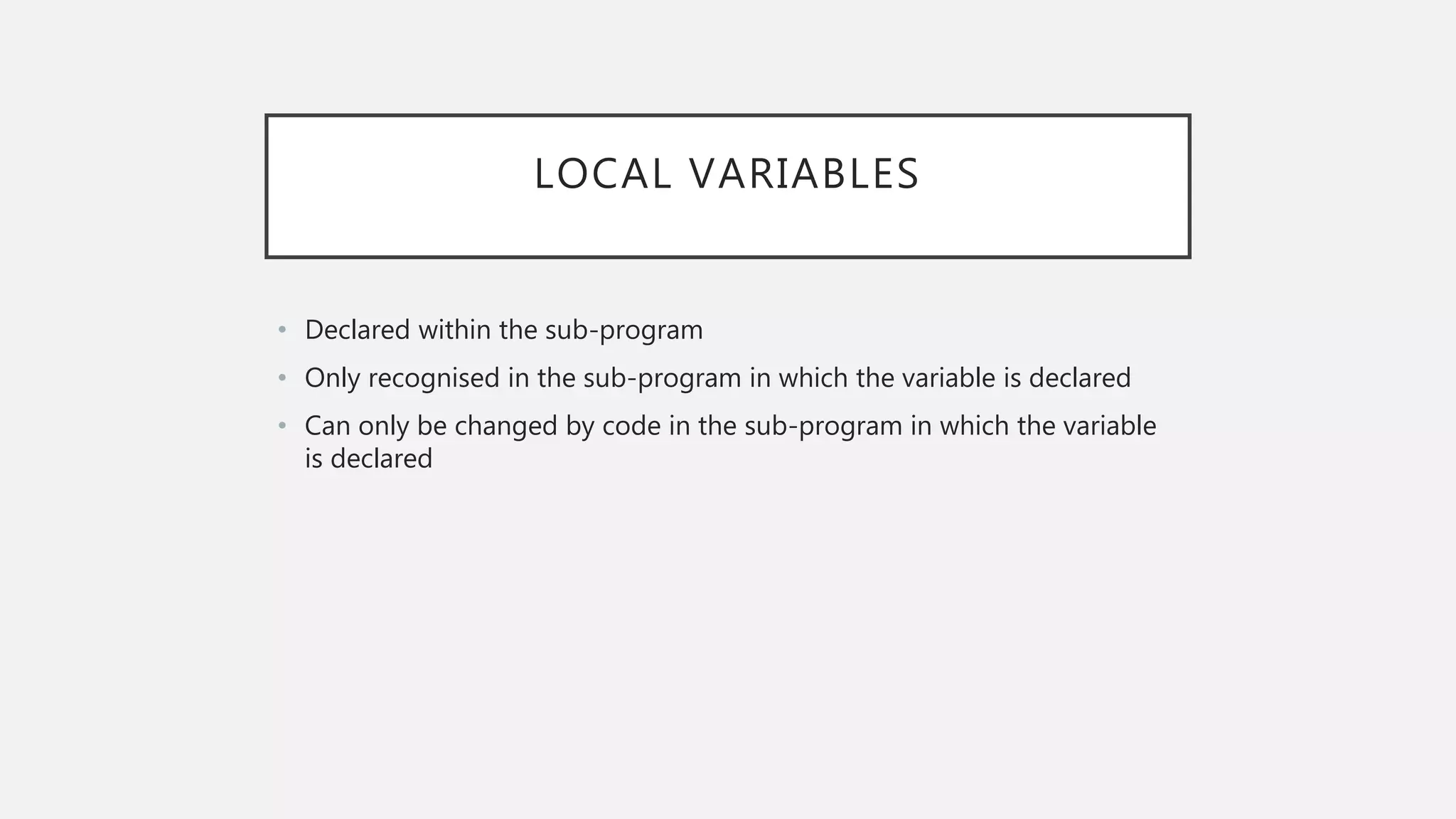 Variable Scope | PPT