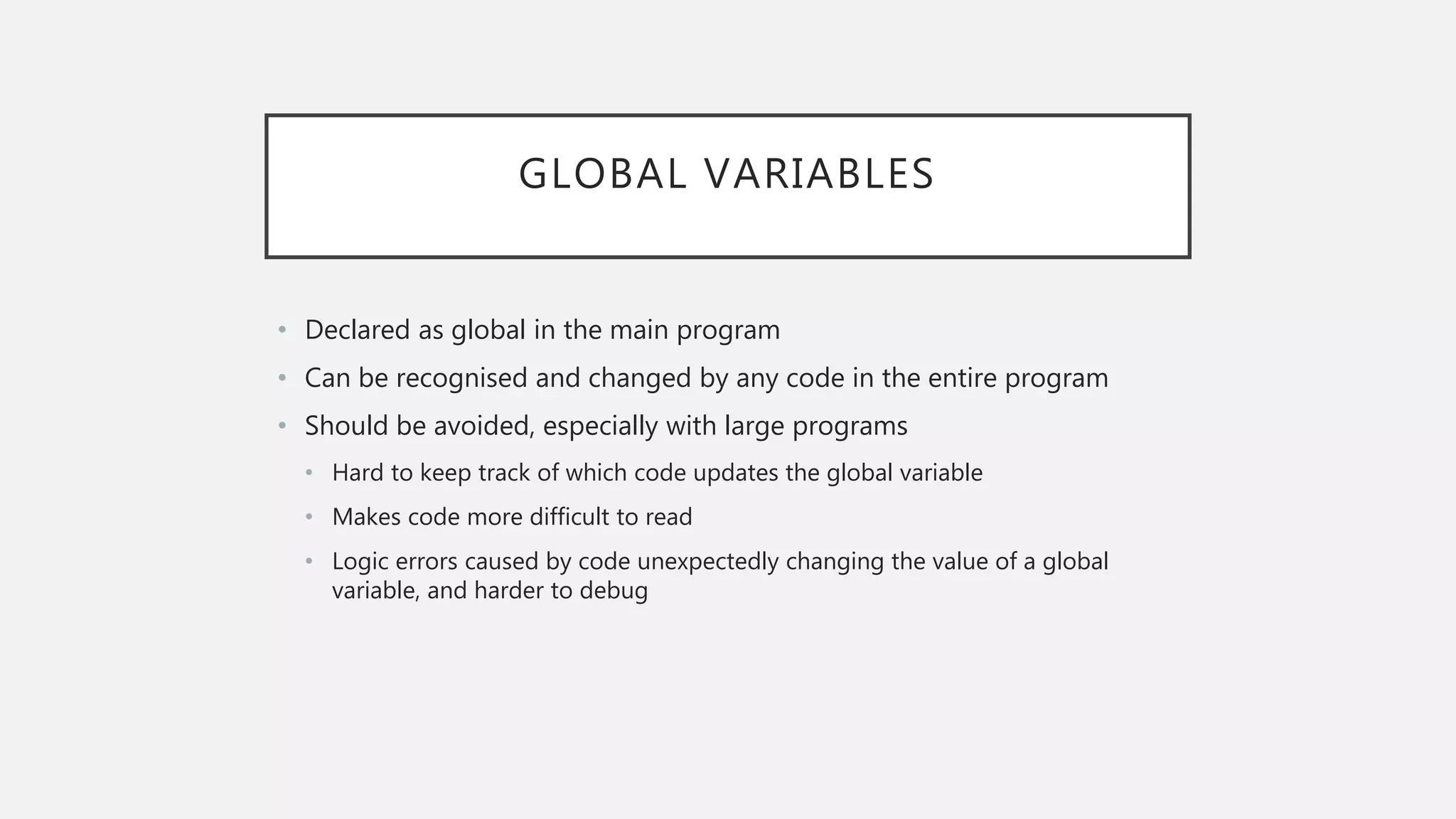 Variable Scope | PPT