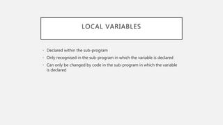 Variable Scope | PPT