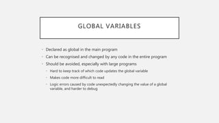 Variable Scope | PPT