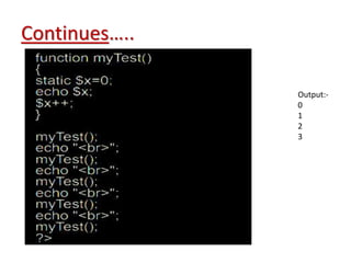 Variable scope in php | PPT