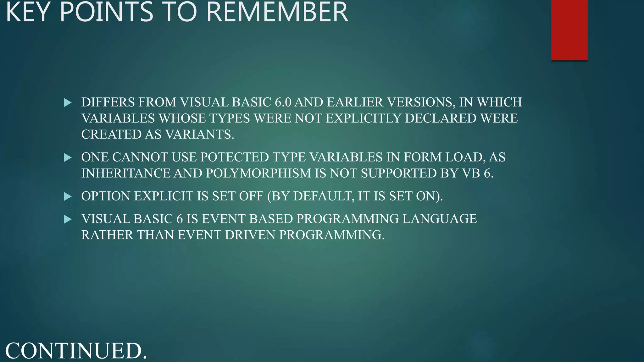 Variable scope ppt in vb6 | PPT