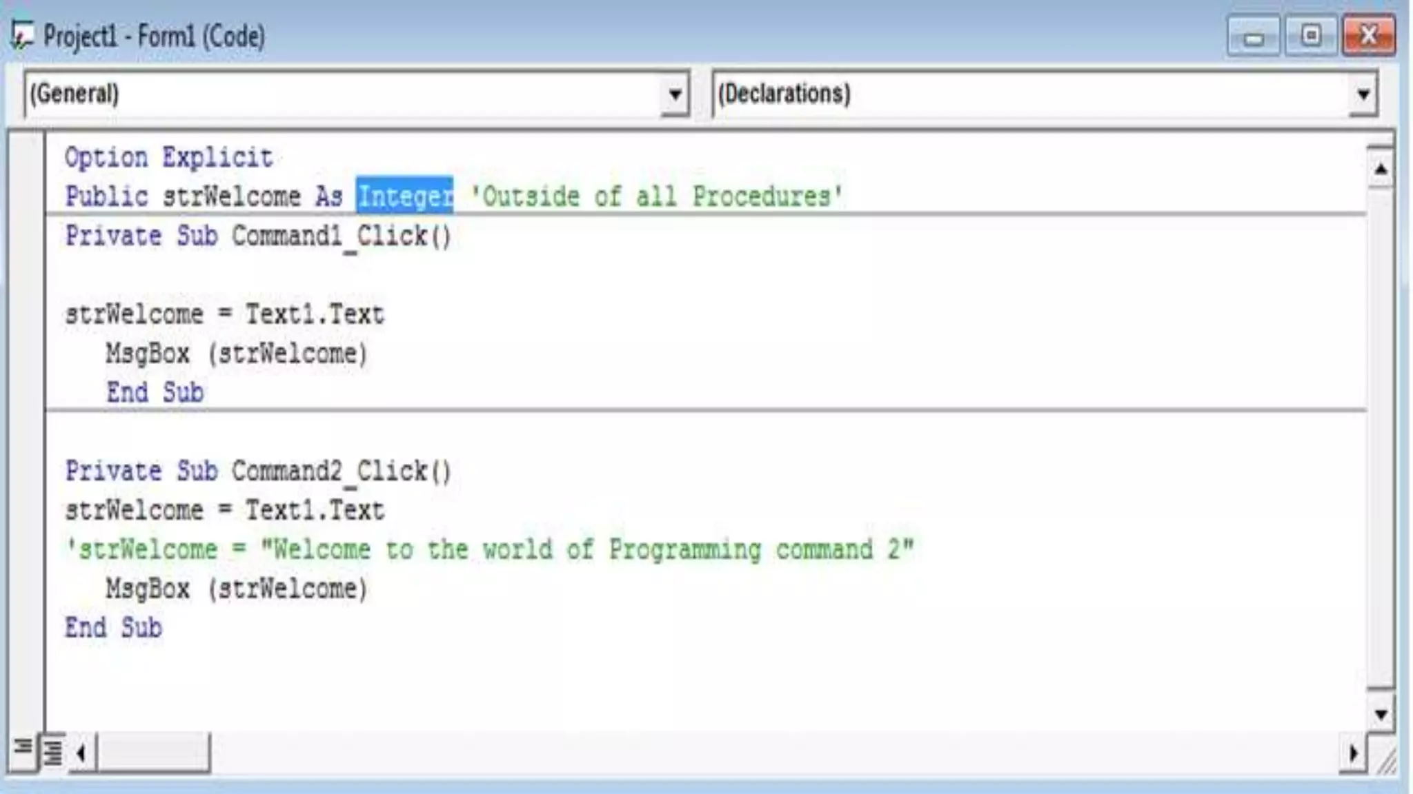 Variable scope ppt in vb6 | PPT