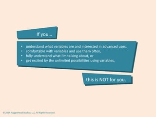 Articulate Storyline - Fundamentals of Variables | PPTX | Programming Languages | Computing
