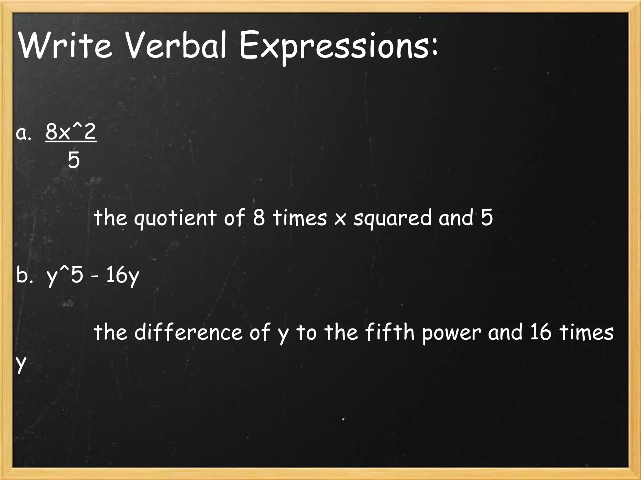 Variables expressions | PPT
