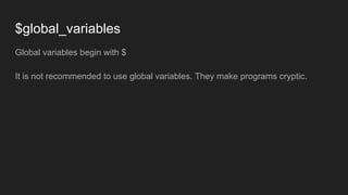 Variables, expressions, standard types | PPT