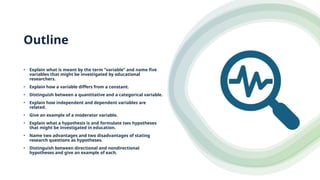 Variables and sciences Hypotheses (2).pptx