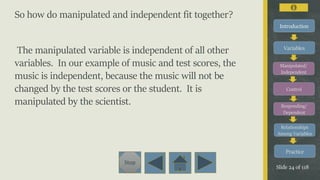 Variables in a science experiment | PDF
