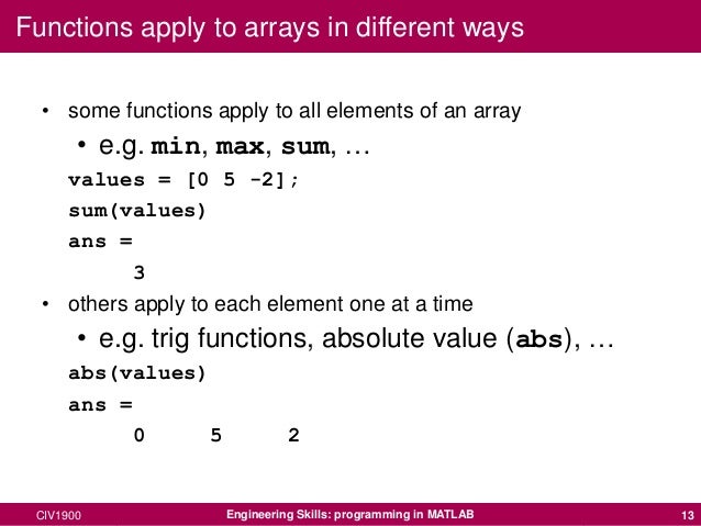 Variables In Matlab