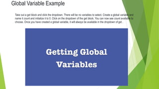 Variables in MIT App Inventor powerpoint | PPT