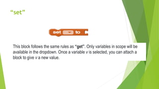 Variables in MIT App Inventor powerpoint | PPT