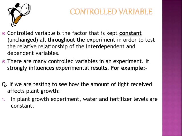 Variables in research | PPTX | Science