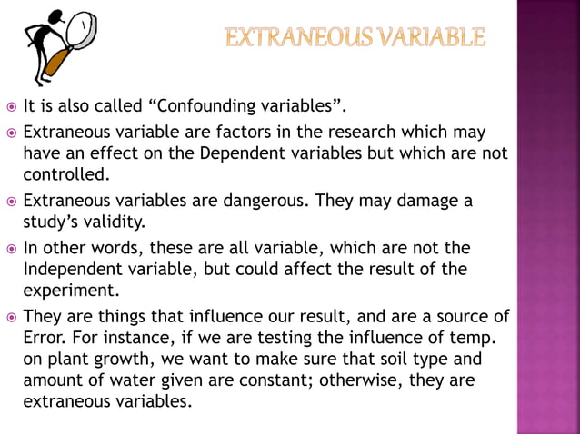 Variables in research | PPTX | Science