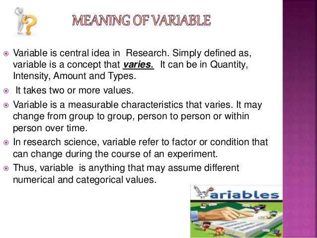 Variables in research