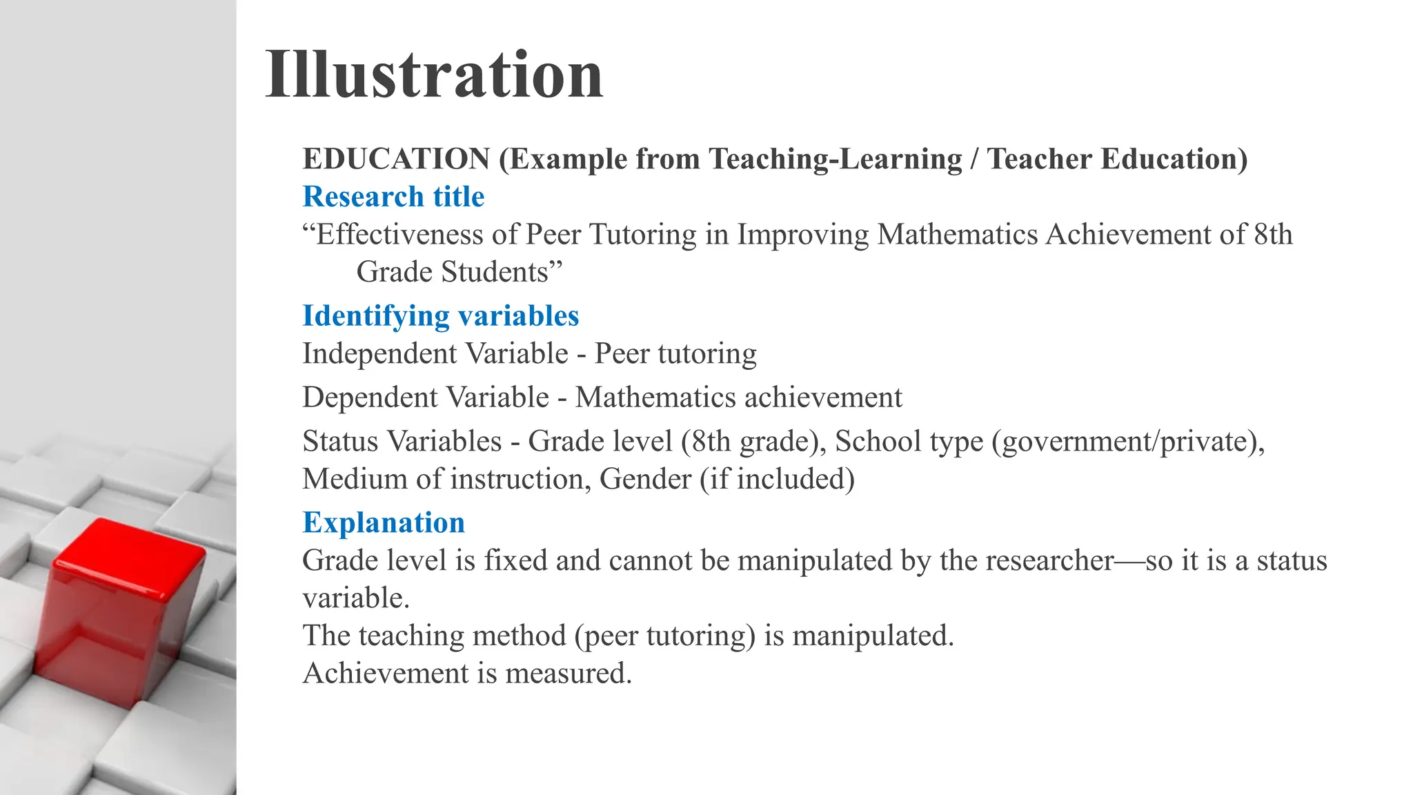 Variables in Research : Concept, Types, Identification, Illustrations ...