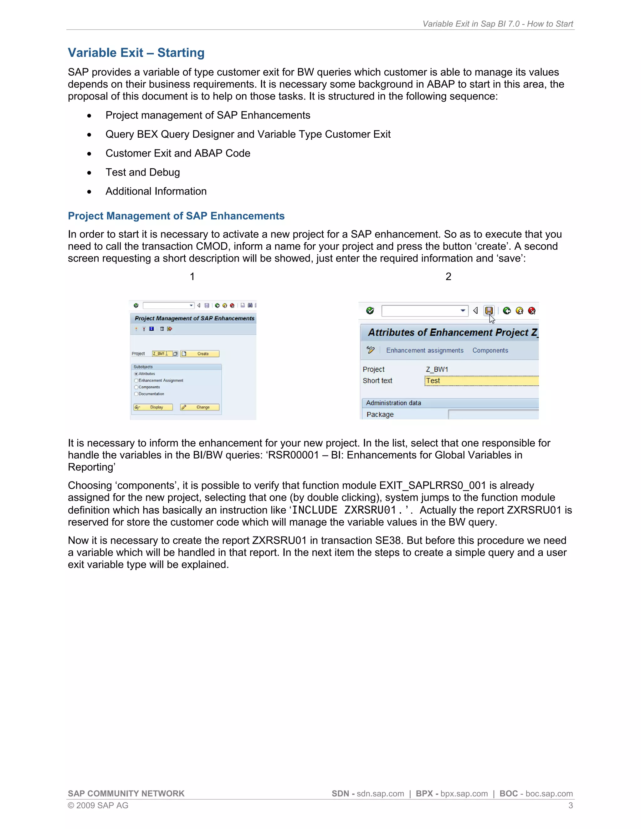 Variables in sap bi | PDF