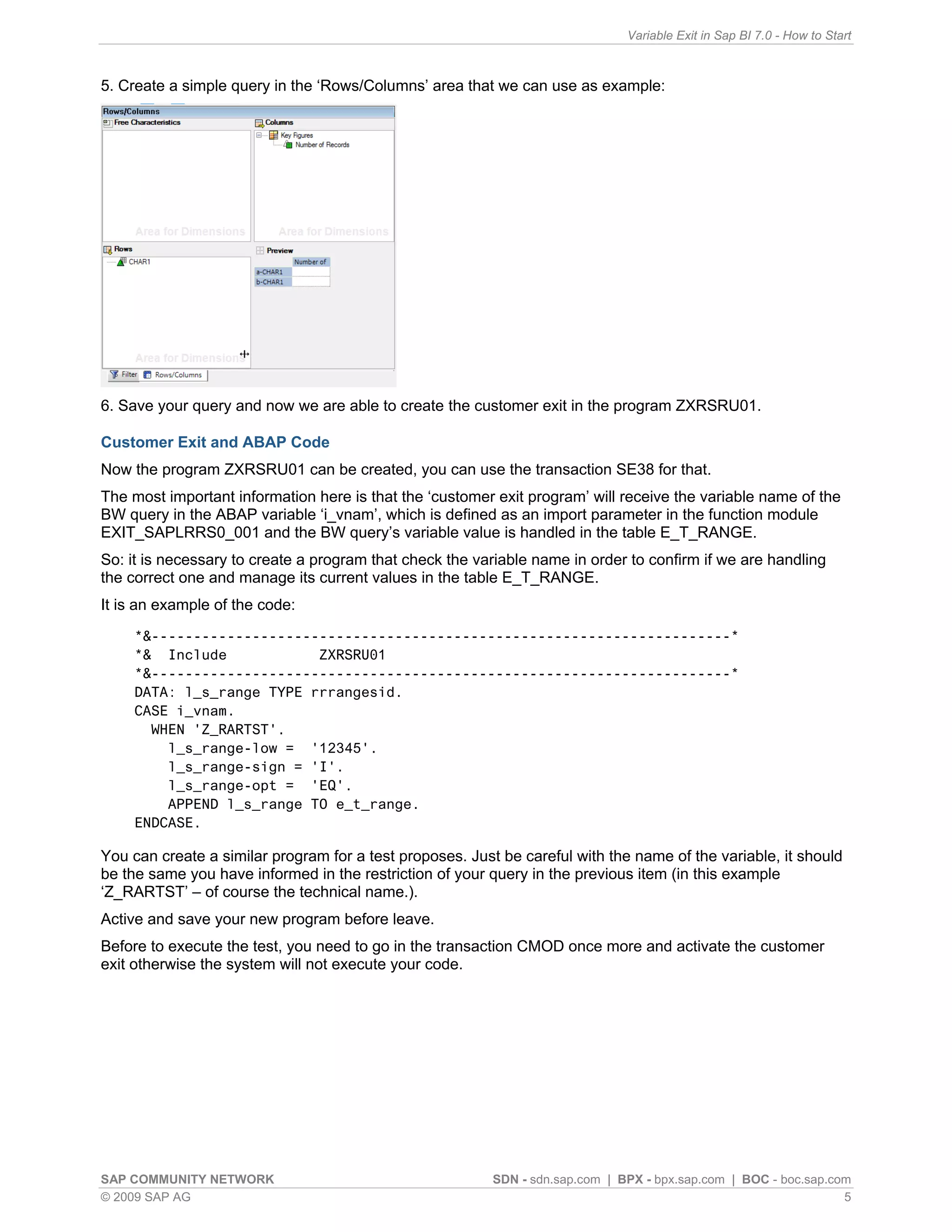 Variables in sap bi | PDF