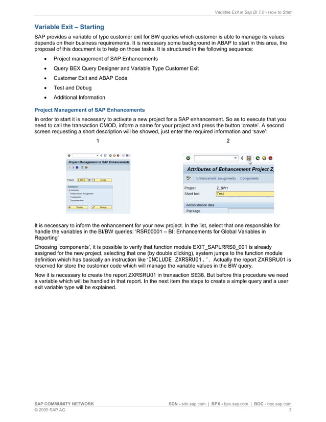 Variables in sap bi | PDF